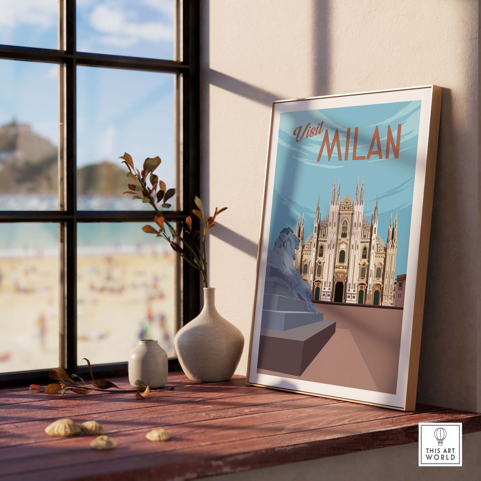 Milan Print Vintage Travel Poster Milano Wall Art Milano - Etsy
