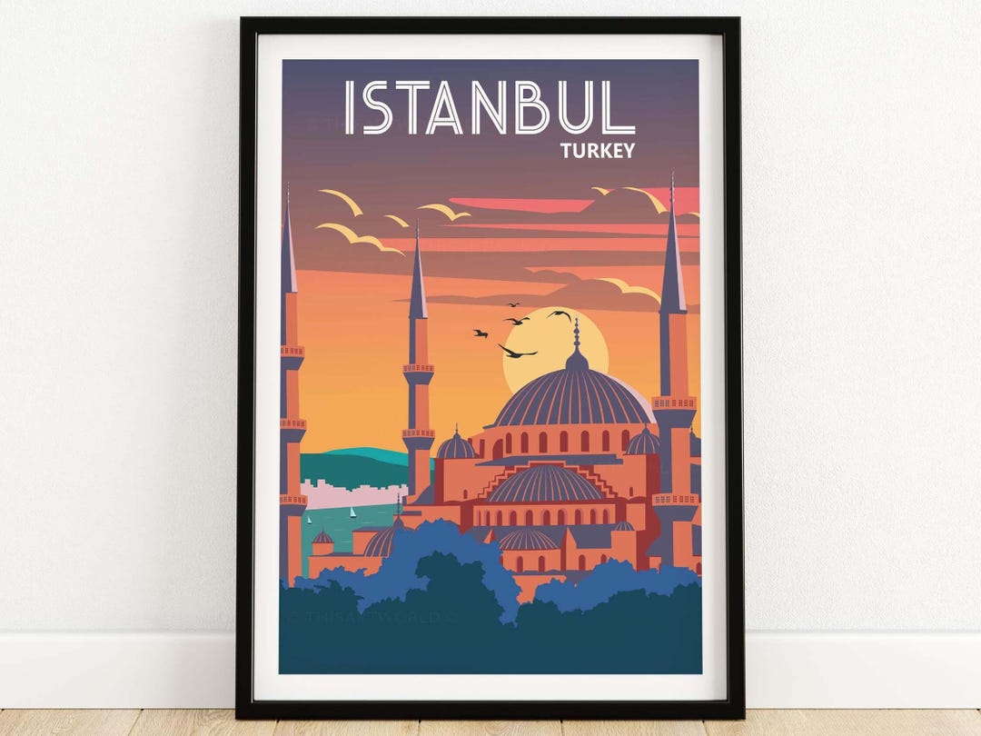 Istanbul Print Turkey | Wall Art Poster | Gift Idea - Etsy