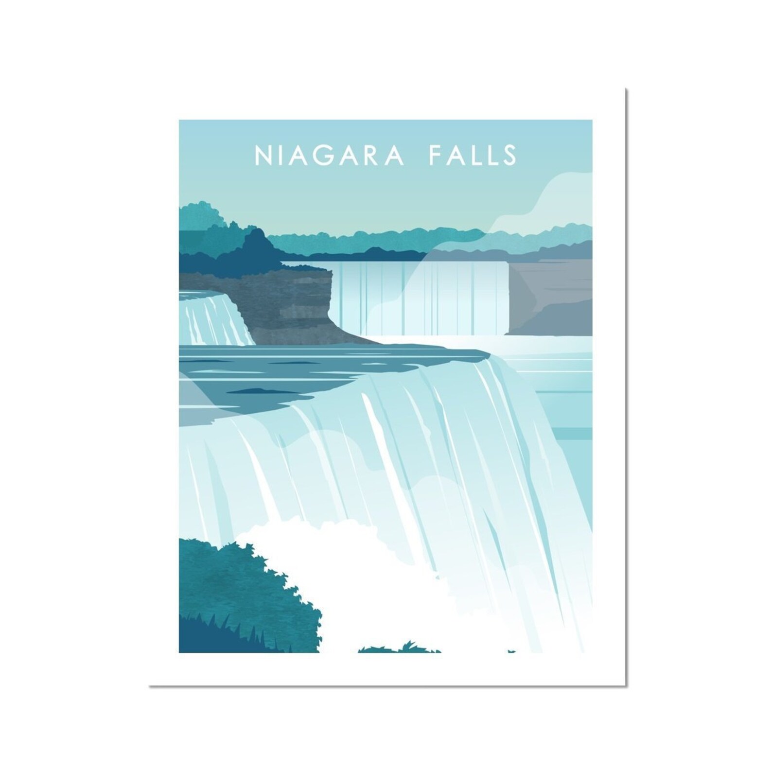 Niagara Falls Poster Travel Poster Art Print Niagara Falls | Etsy