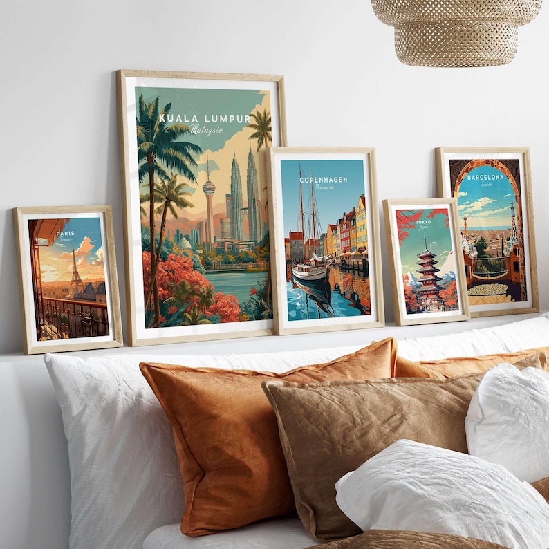 Kuala Lumpur Print, KL Tower Cityscape, Urban Skyline Art, Malaysian ...