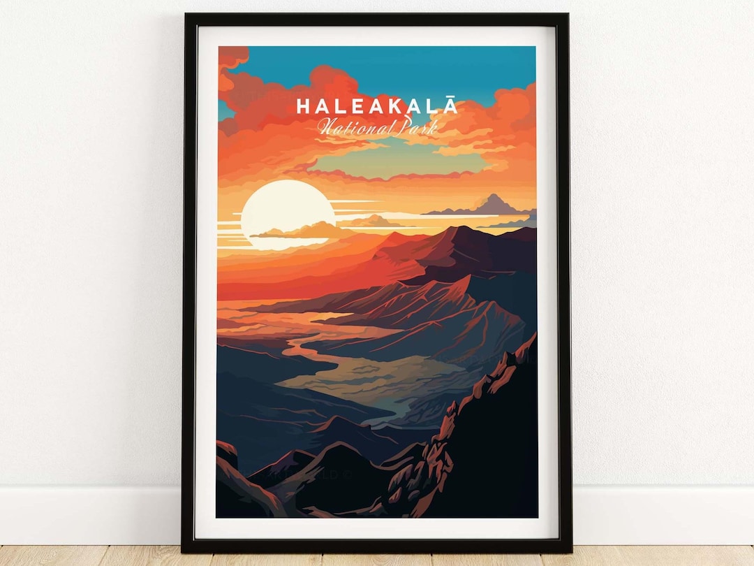 Haleakala Sunrise Poster Art Print Travel Print | Home Décor Poster ...