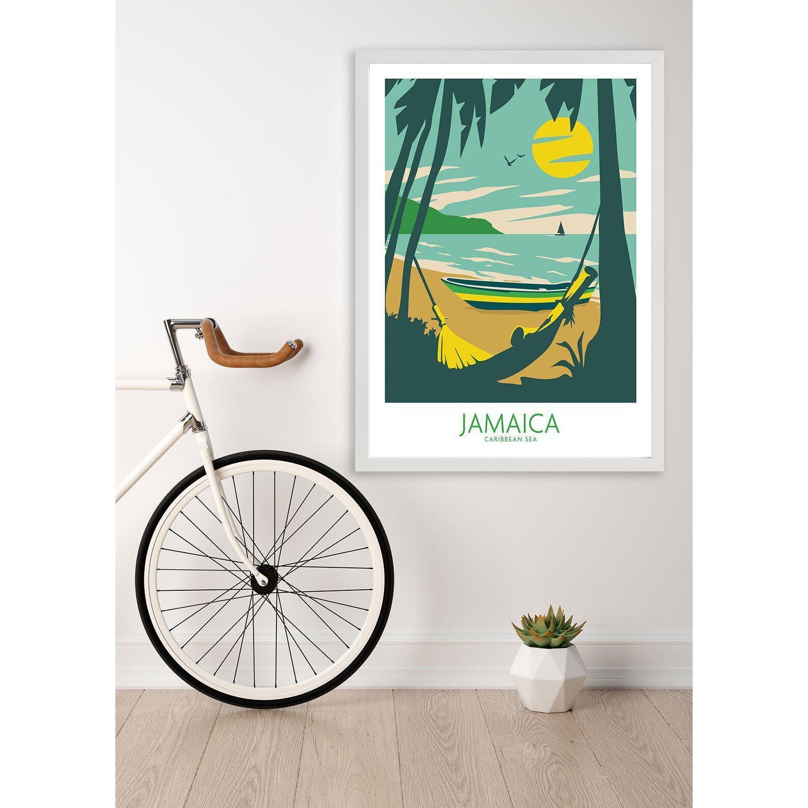Jamaica Poster Retro Wall Art Print Travel Poster Framed | Etsy