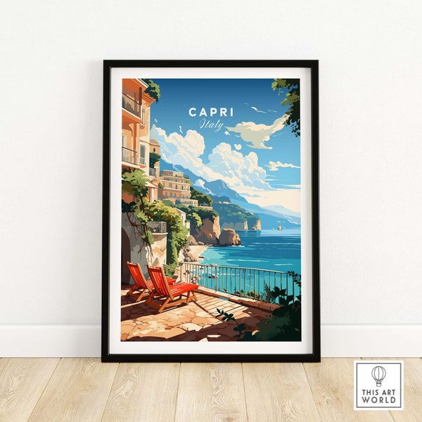 Capri Travel Poster - Etsy