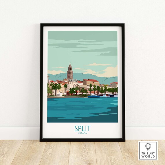 Croatia Split Poster Print Croatia Wall Art Croatia Travel - Etsy