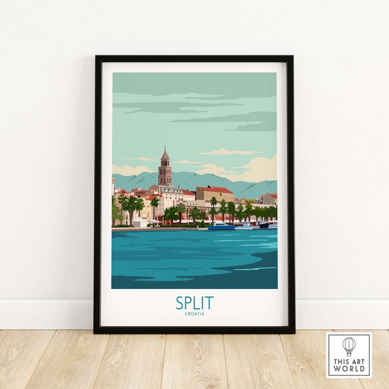 Croatia Split Poster Print Croatia Wall Art Croatia Travel - Etsy