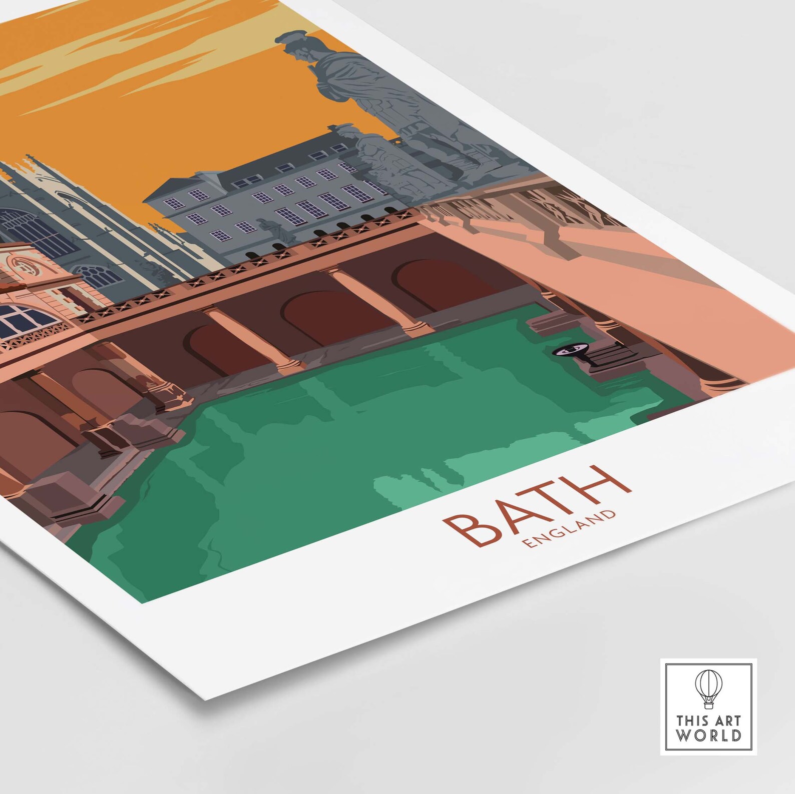 Bath Poster | England Travel Print | Wall Art | Travel Poster | Framed ...