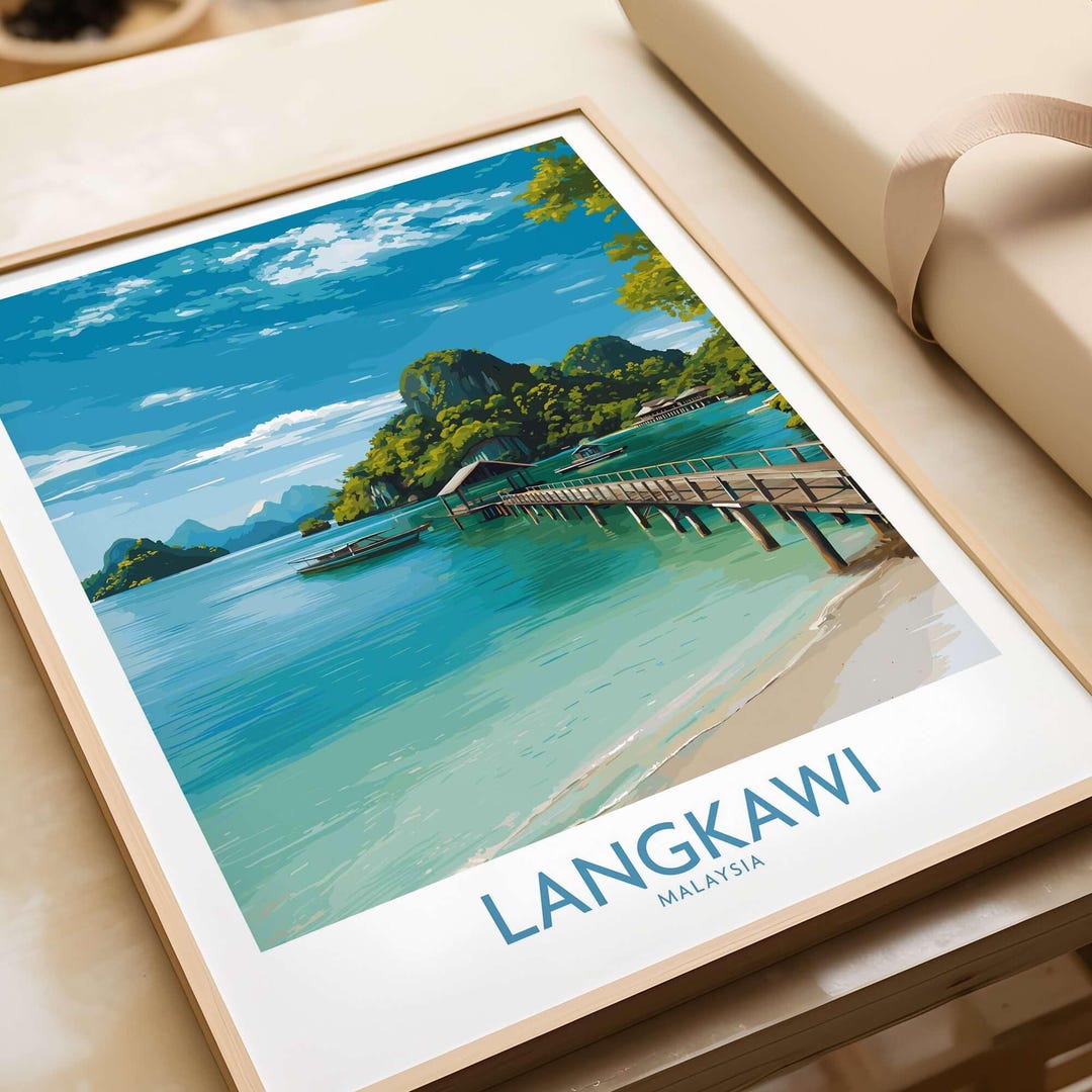 Langkawi Malaysia Art Print | Island Travel Poster - Etsy