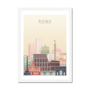Rome Skyline Print Wall Art Poster Rome City Wall Art | Etsy