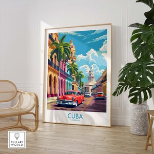 Cuba Print Caribbean Cuba Travel Poster Havana Artwork Poster Gift Cuba ...