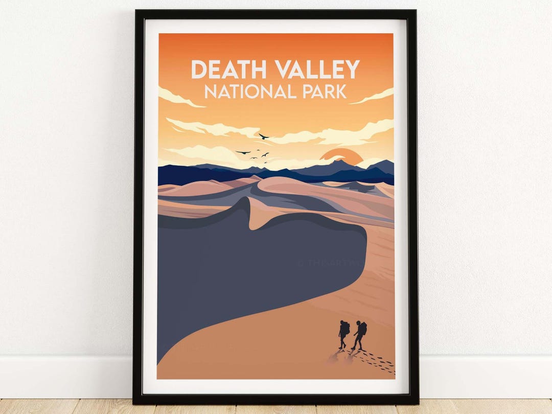 Death Valley Print | National Park Poster | California Nevada Art Print ...