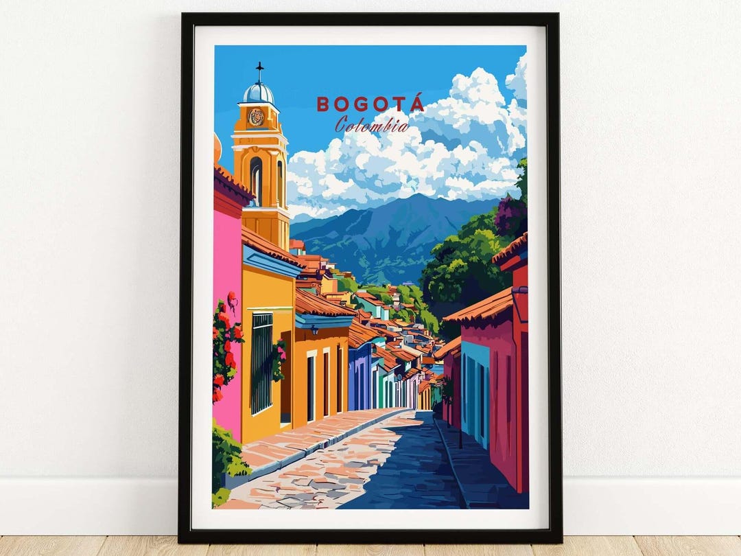 Bogota Wall Art Bogota Travel Print Wall Art Bogota Wall Hanging Home ...
