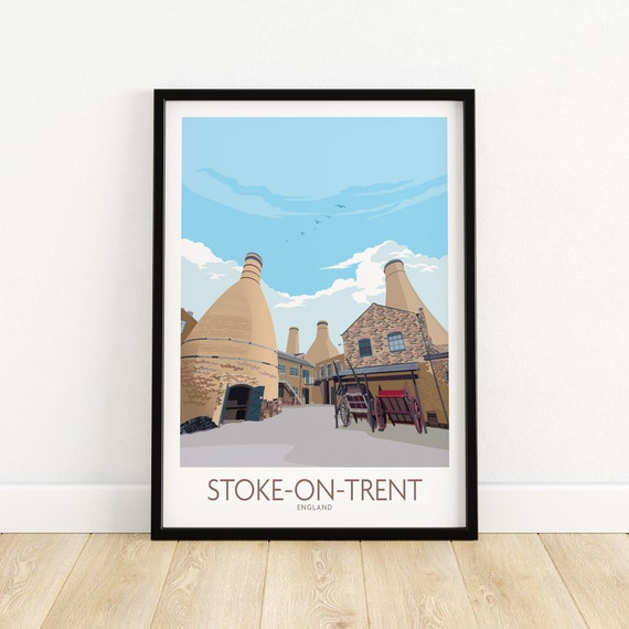Stoke on Trent Print Staffordshire Poster England Travel - Etsy UK