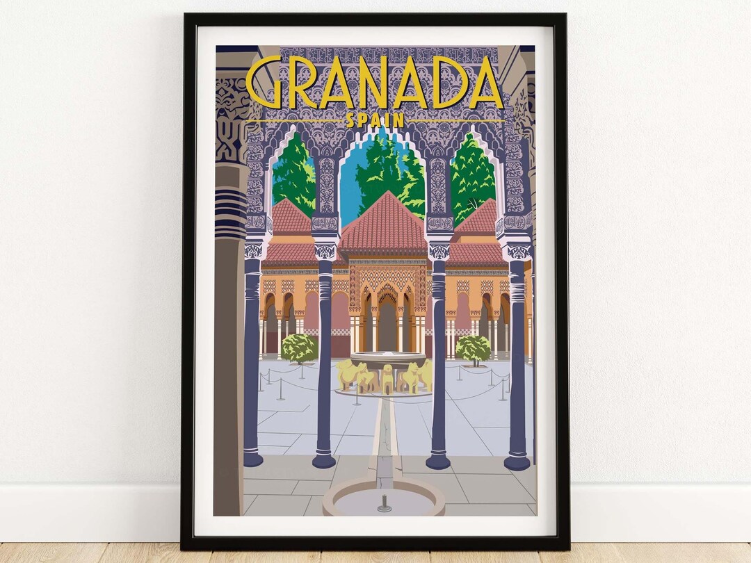 Granada Poster Spain Print | Wall Art | Vintage Art Print | Framed ...