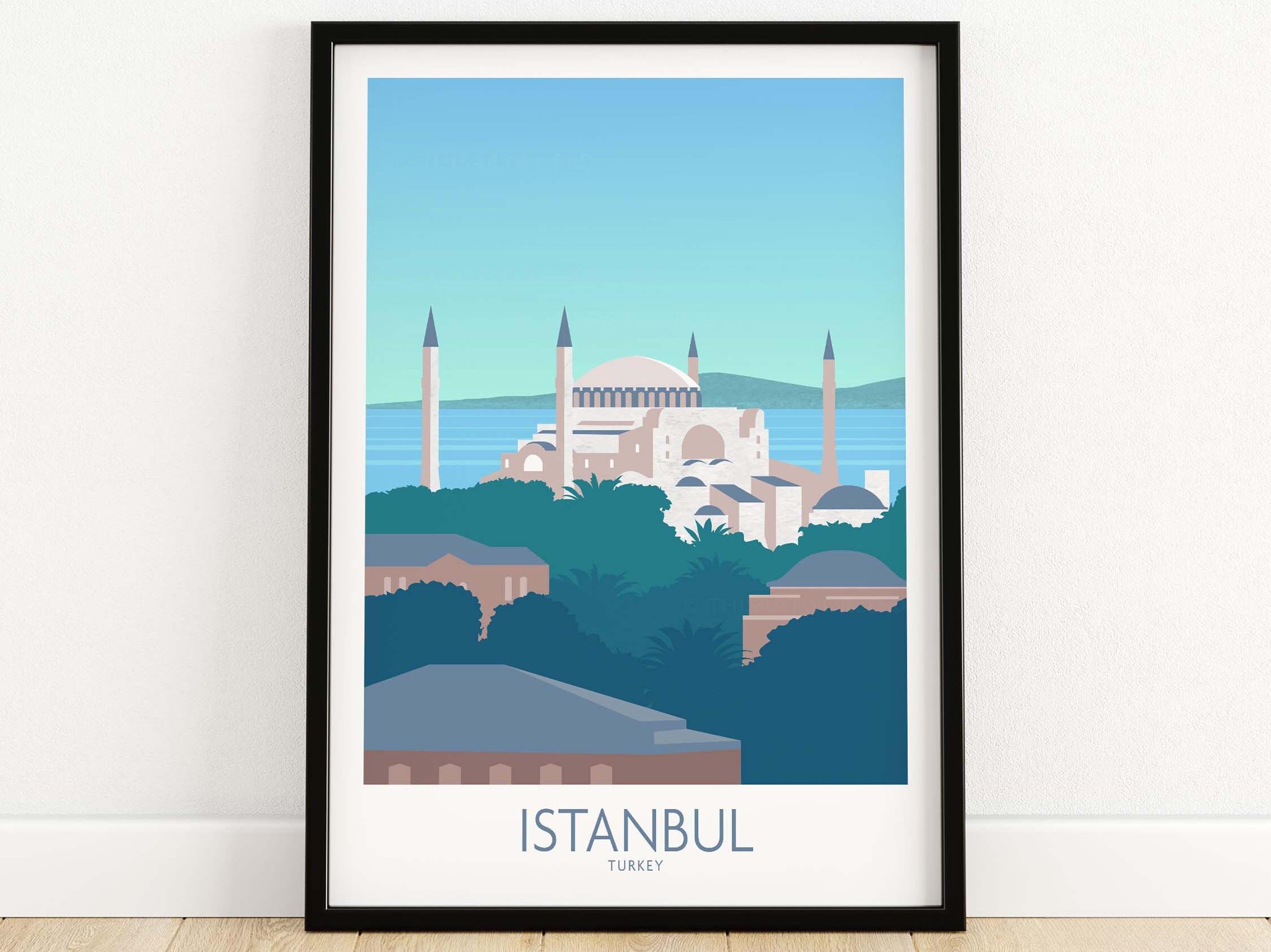 Istanbul Print | Istanbul Travel Poster | Istanbul Wall Art | Istanbul ...