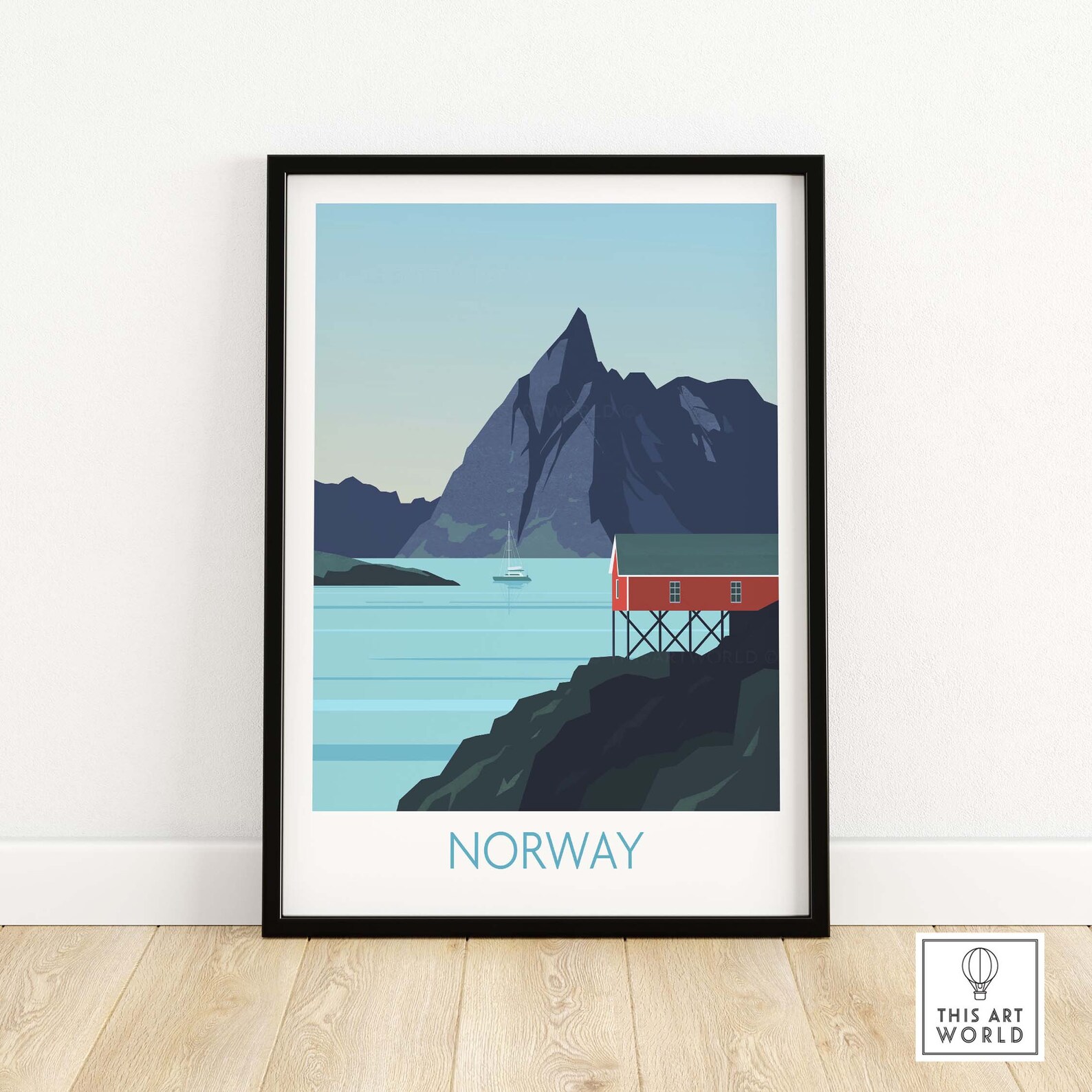 Norway Print Norway Travel Poster Norway Wall Art - Etsy