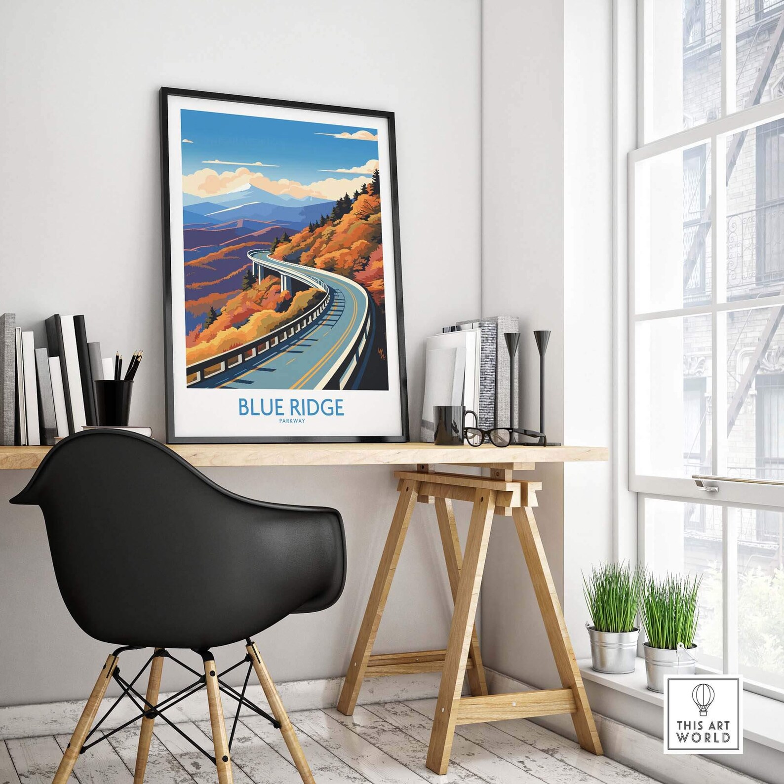 Blue Ridge Parkway Wall Art Print Art Print Travel Print | Home Décor ...
