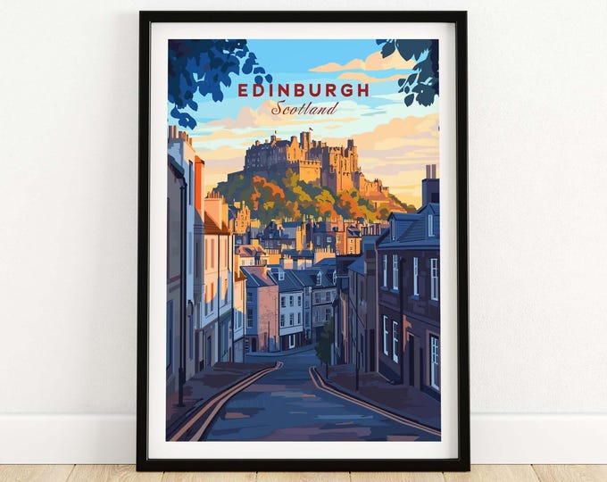 Edinburgh Scotland Travel Print Edinburgh Wall Art Edinburgh Home Decor ...