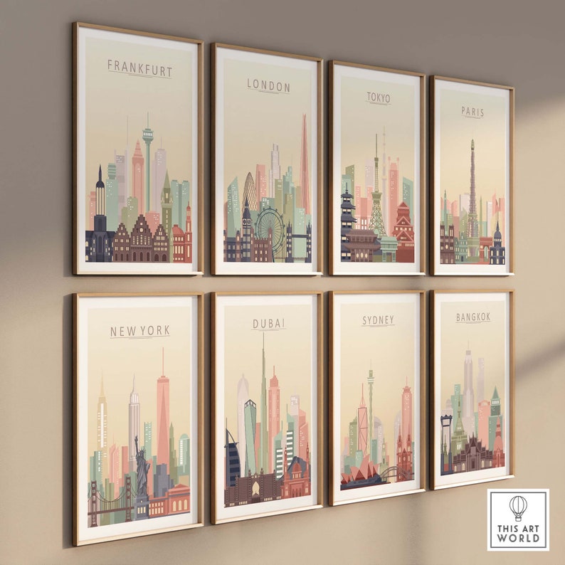 Frankfurt Skyline Print German City Wall Art Poster - Etsy