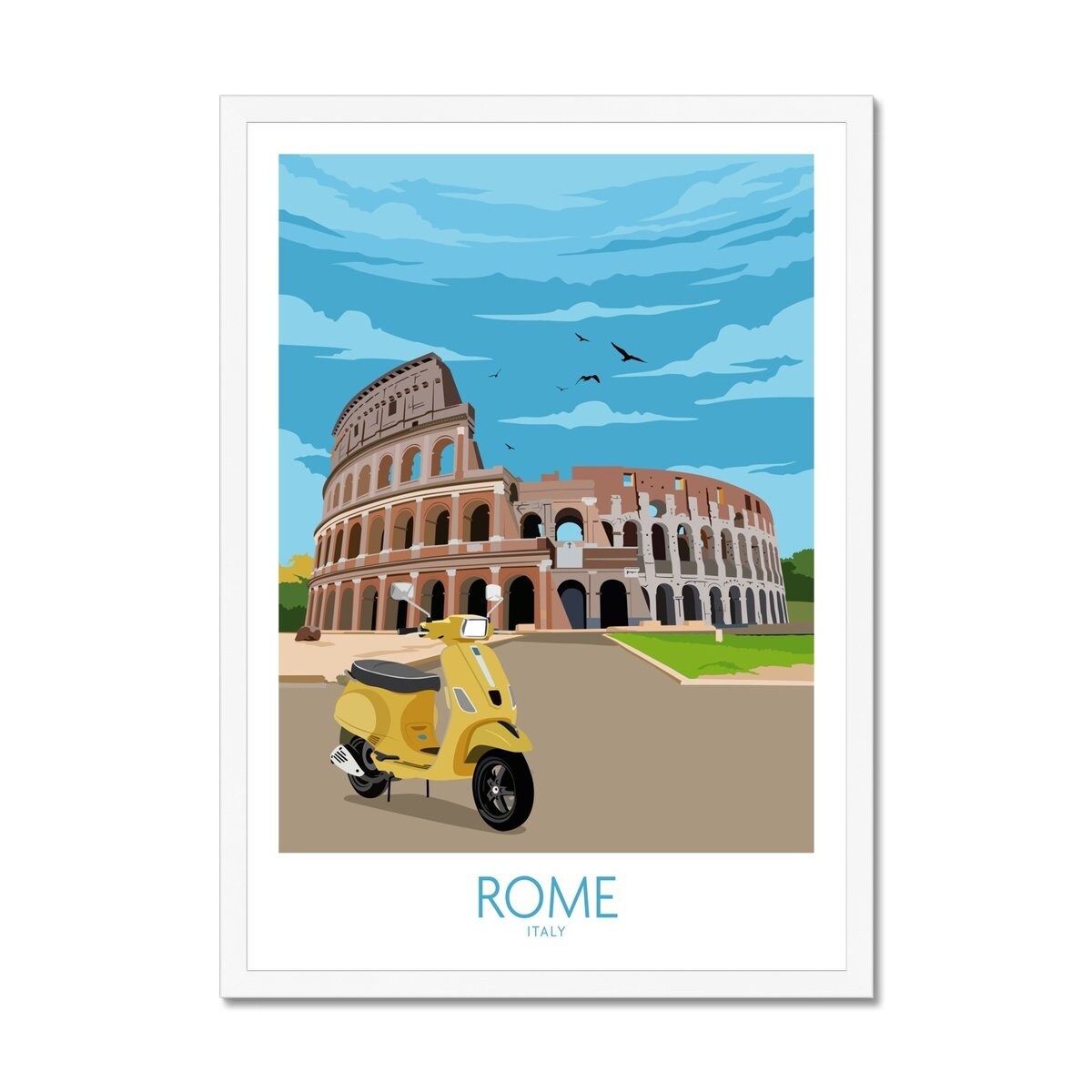 Rome Travel Poster Rome Print Rome Italy Wall Art Roma - Etsy