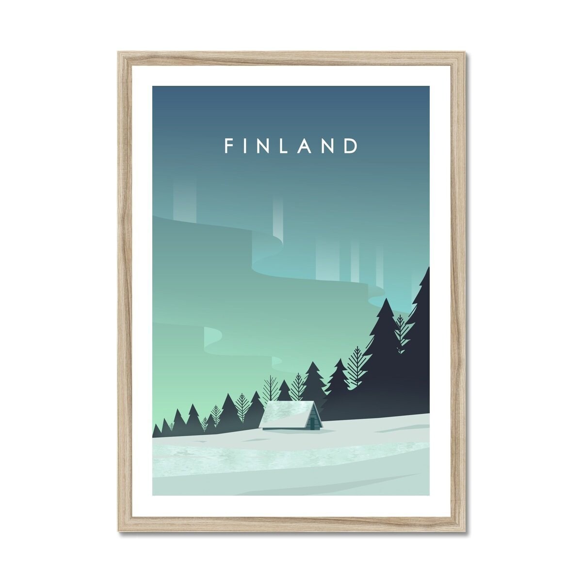 Finland Print Poster Lapland Wall Art Finland Travel | Etsy