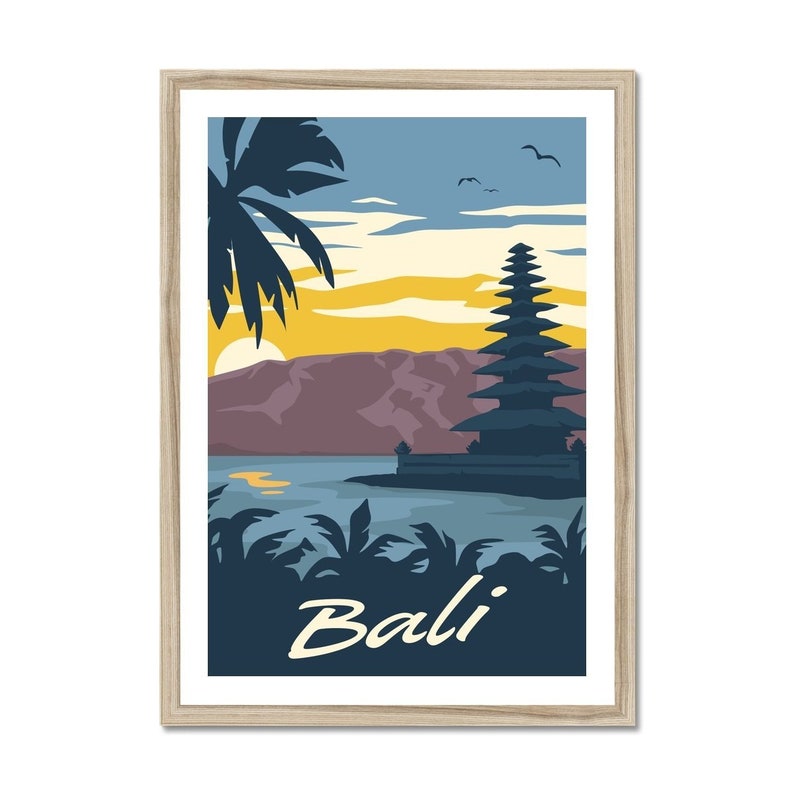 Bali Print Bali Poster Bali Wall Art Retro Vintage - Etsy