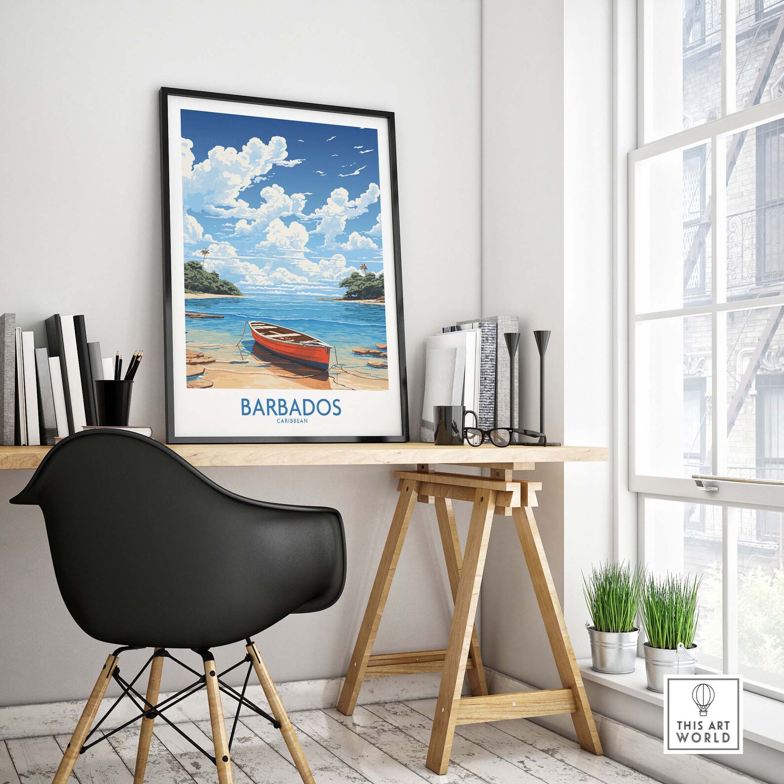 Barbados Wall Art Print: Caribbean Beach Scene (various Sizes) - Etsy