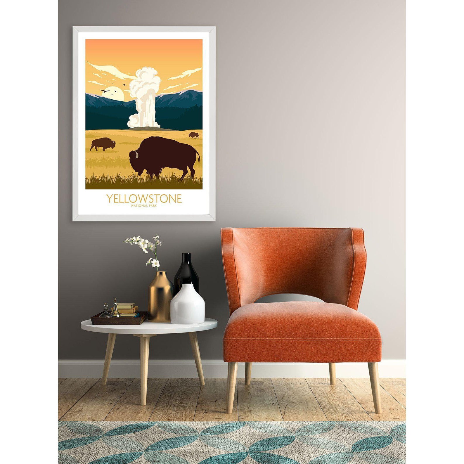 Yellowstone Wall Art National Park Poster Wall Art | Etsy