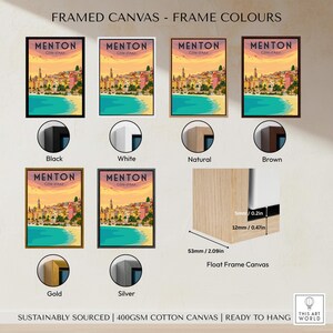 Menton Print | Menton Poster | France Wall Art | Menton Travel Poster ...