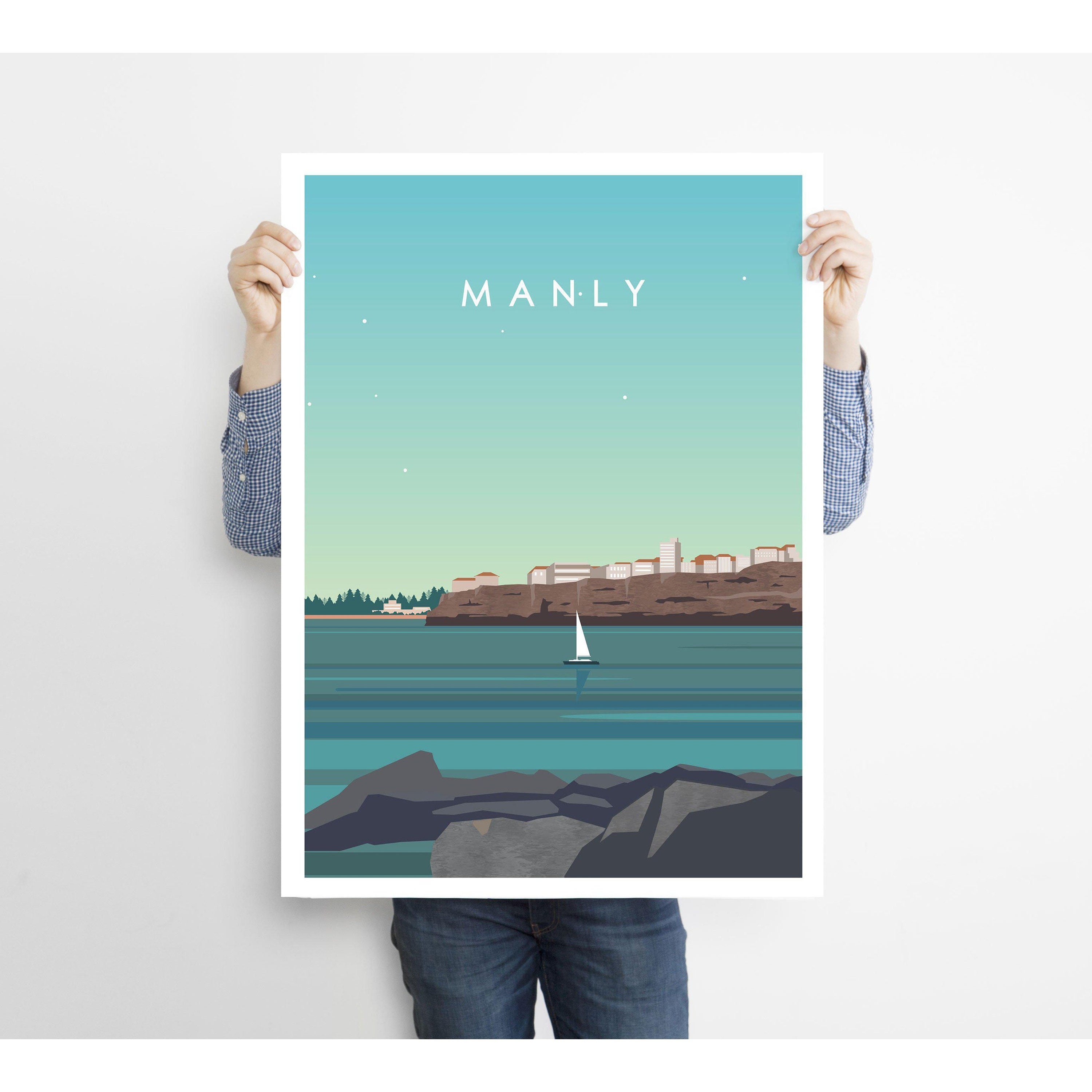 Manly Print Manly Sydney Australia Manly Poster Manly | Etsy UK