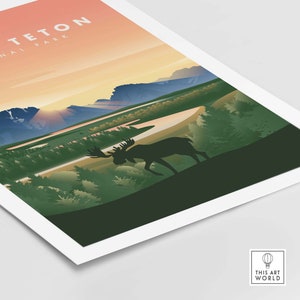 Grand Teton Wall Art | National Park Poster | Teton Print | Home Decor ...