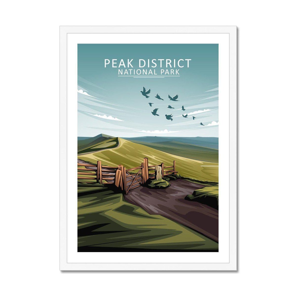 Peak District Poster National Park Print UK England Travel | Etsy
