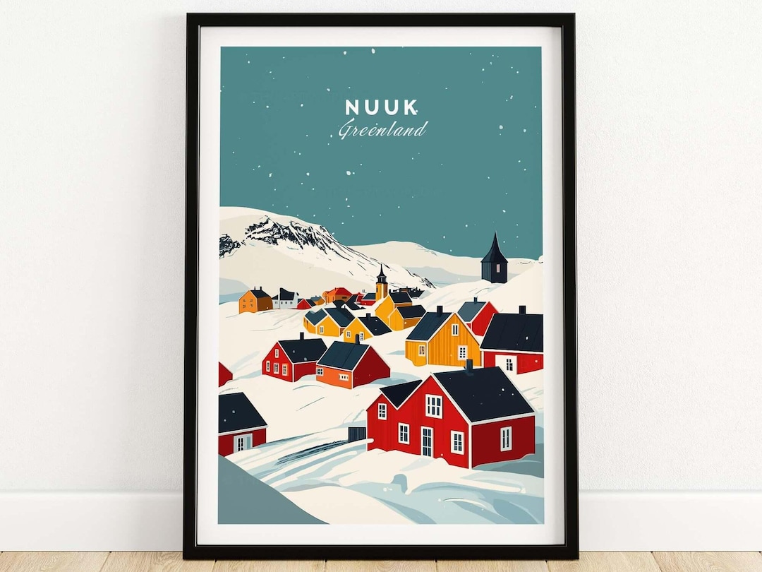 Nuuk Greenland Print Nuuk Wall Art Print Greenland Office Wall Art Home ...