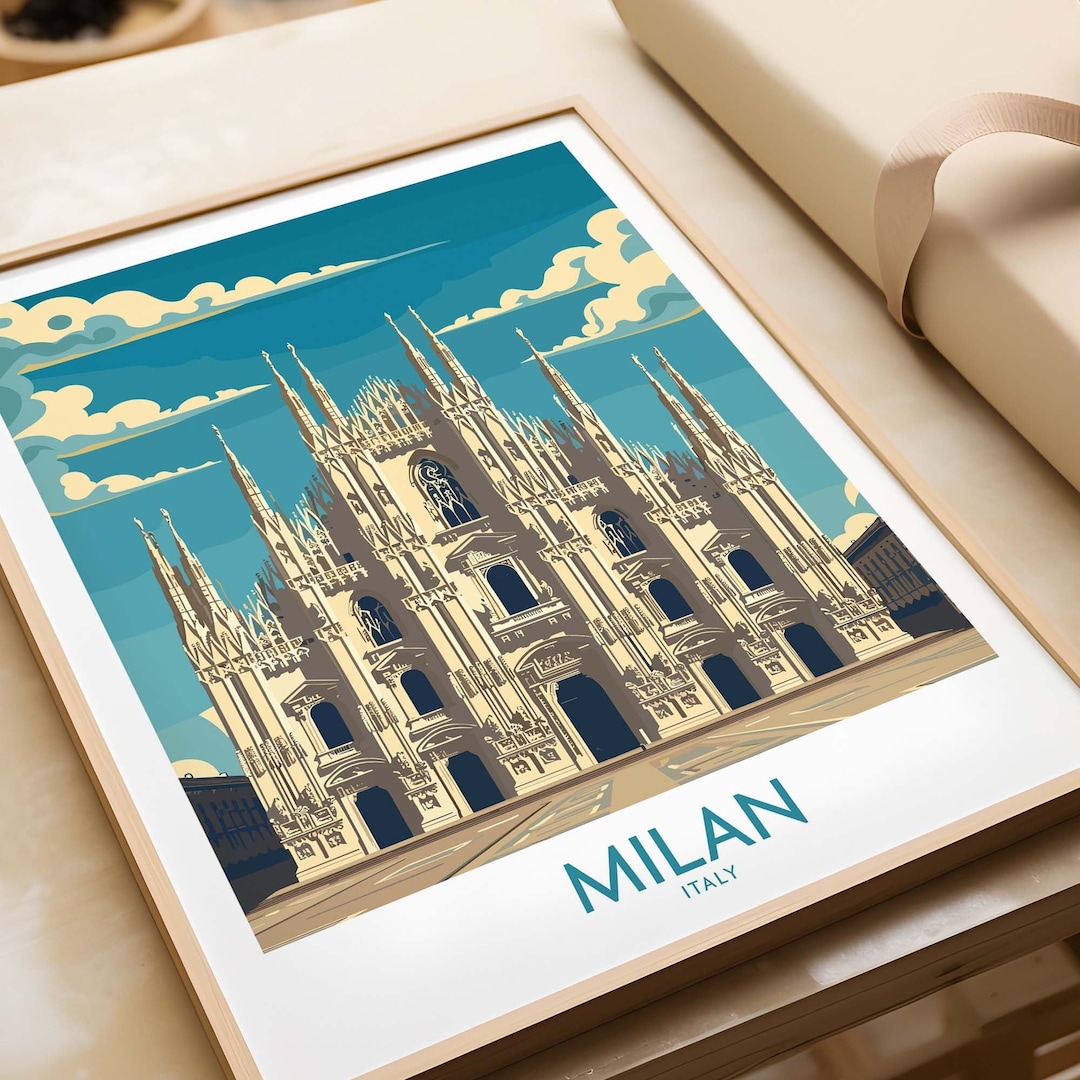 Milan Wall Art Milan Wall Art Print Italy Travel Poster Italy Home ...