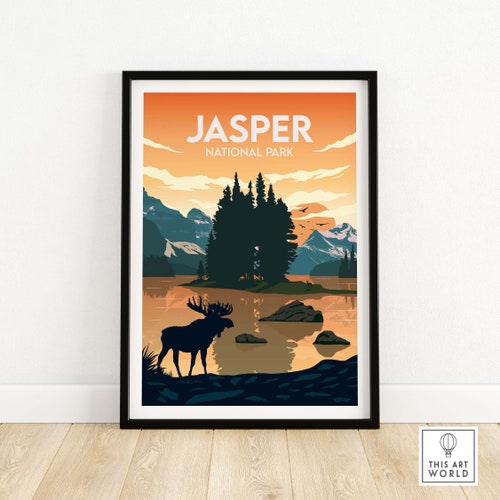 Canada Poster Jasper National Park Poster Canada Wall Art - Etsy