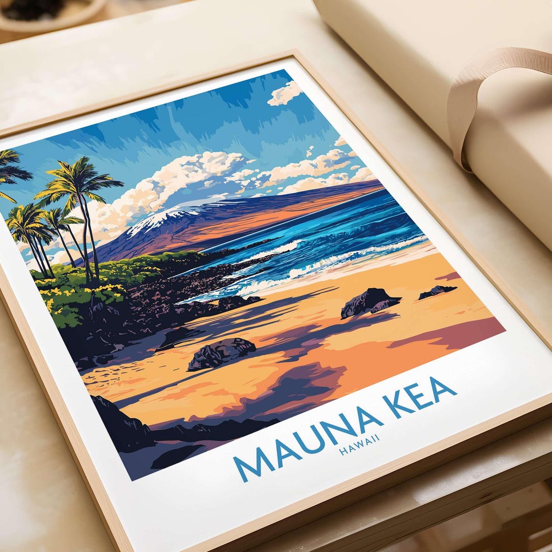 Mauna Kea Poster Travel Print Wall Art Mauna Kea Home Décor Mauna Kea ...