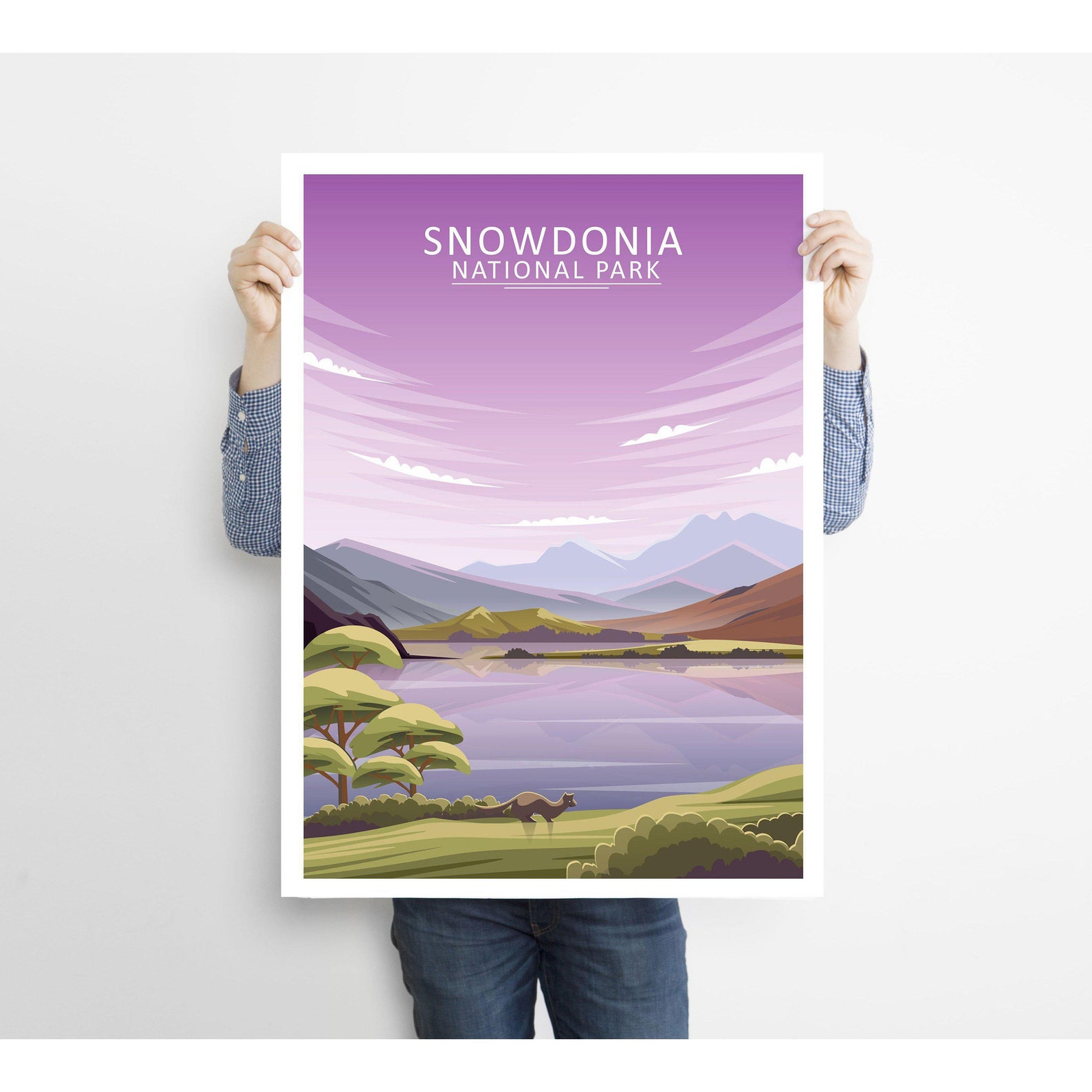 Snowdonia Poster National Park Print Wales UK Travel | Etsy