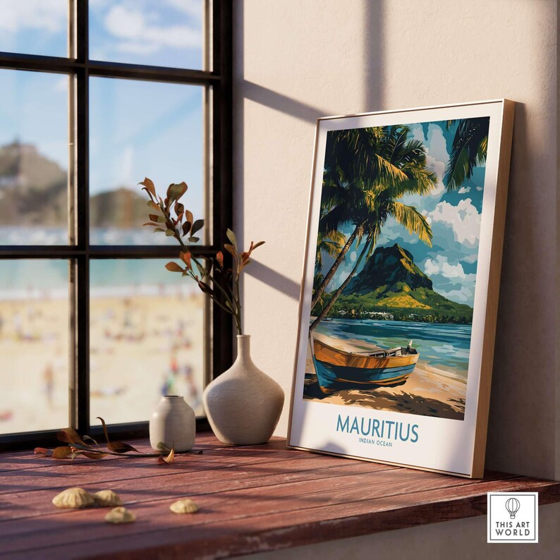 Mauritius Travel Print Wall Art Mauritius Poster Artwork Travel Home ...