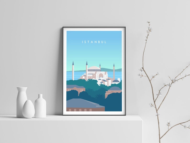 Istanbul Poster Istanbul Travel Poster Istanbul Wall Art | Etsy