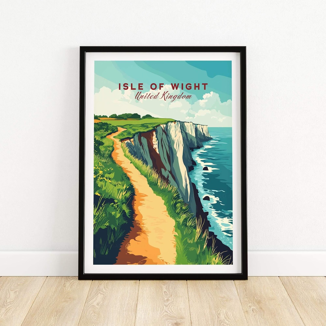 Isle of Wight Wall Art Print Travel Poster Isle of Wight Wall Decor ...