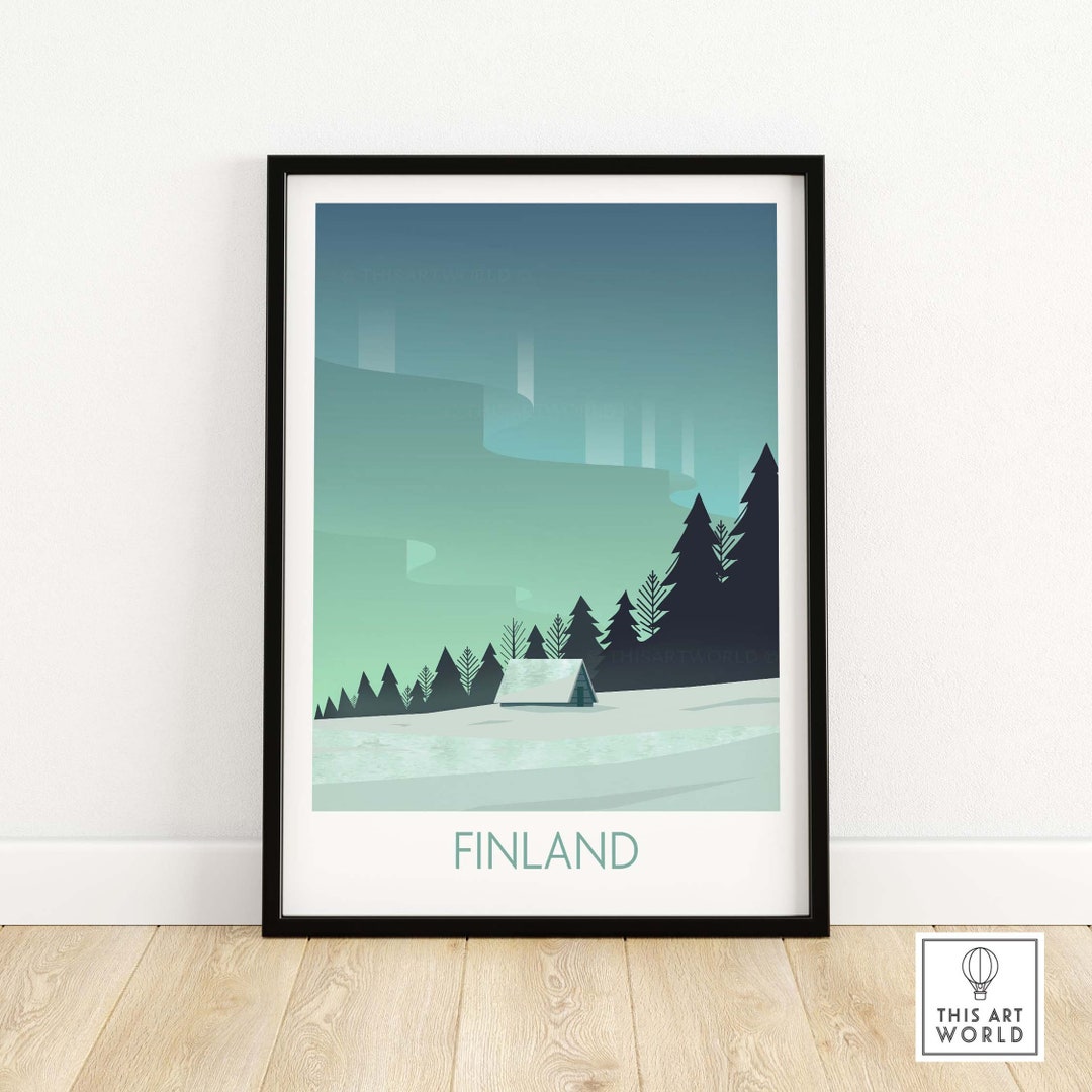 Finland Print Finland Poster Finland Wall Art Finland Travel Gift ...