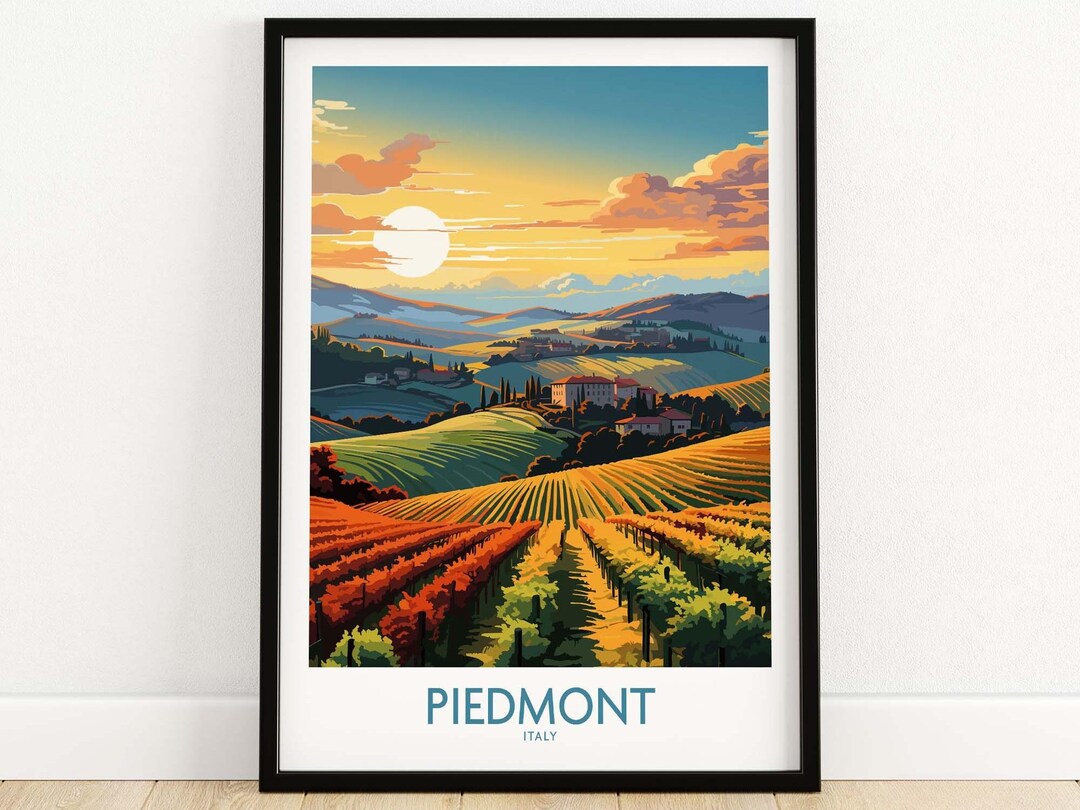 Piedmont Poster Italy Wall Art Print Travel Print | Home Décor Poster ...
