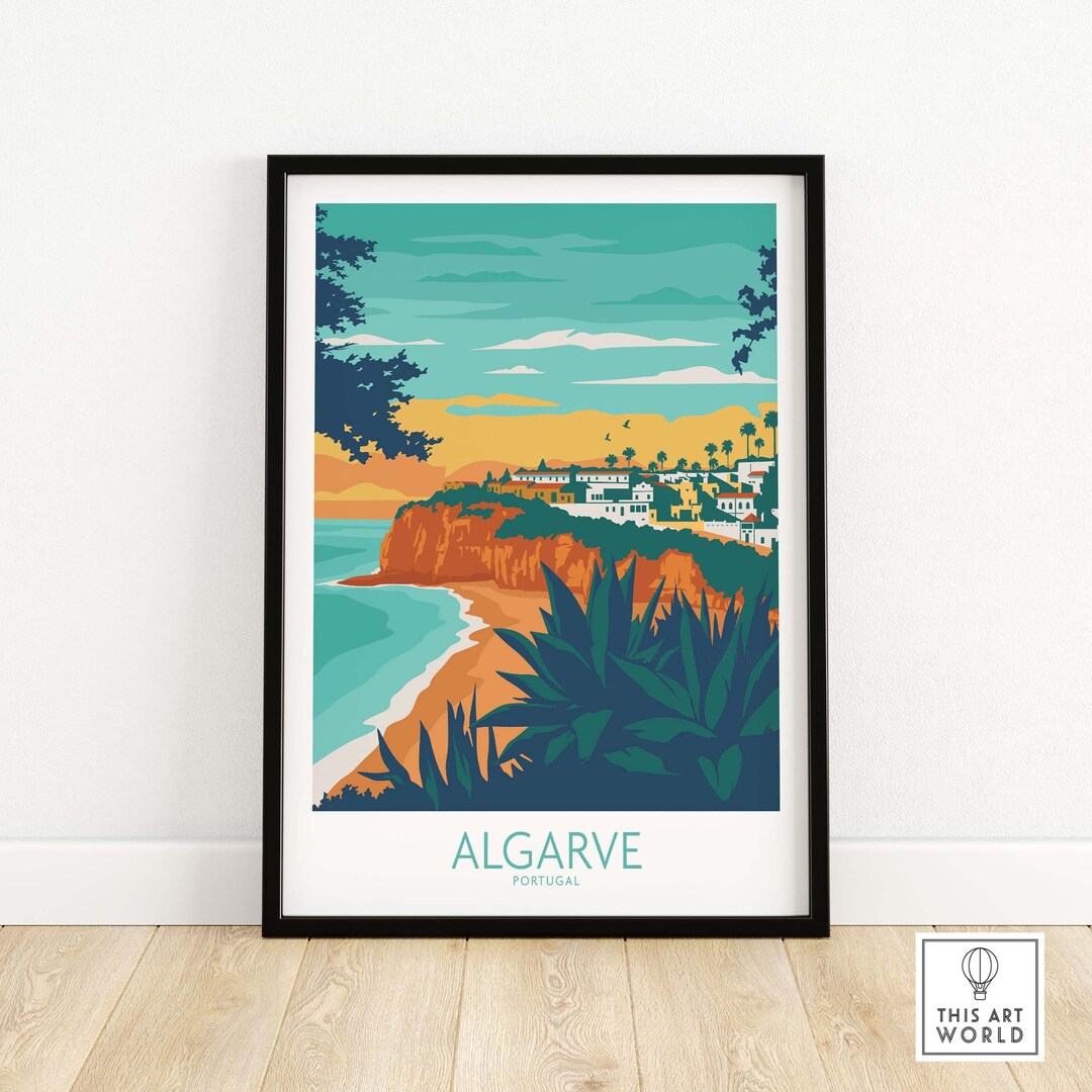 Algarve Print Portugal Wall Art the Algarve Travel Poster - Etsy