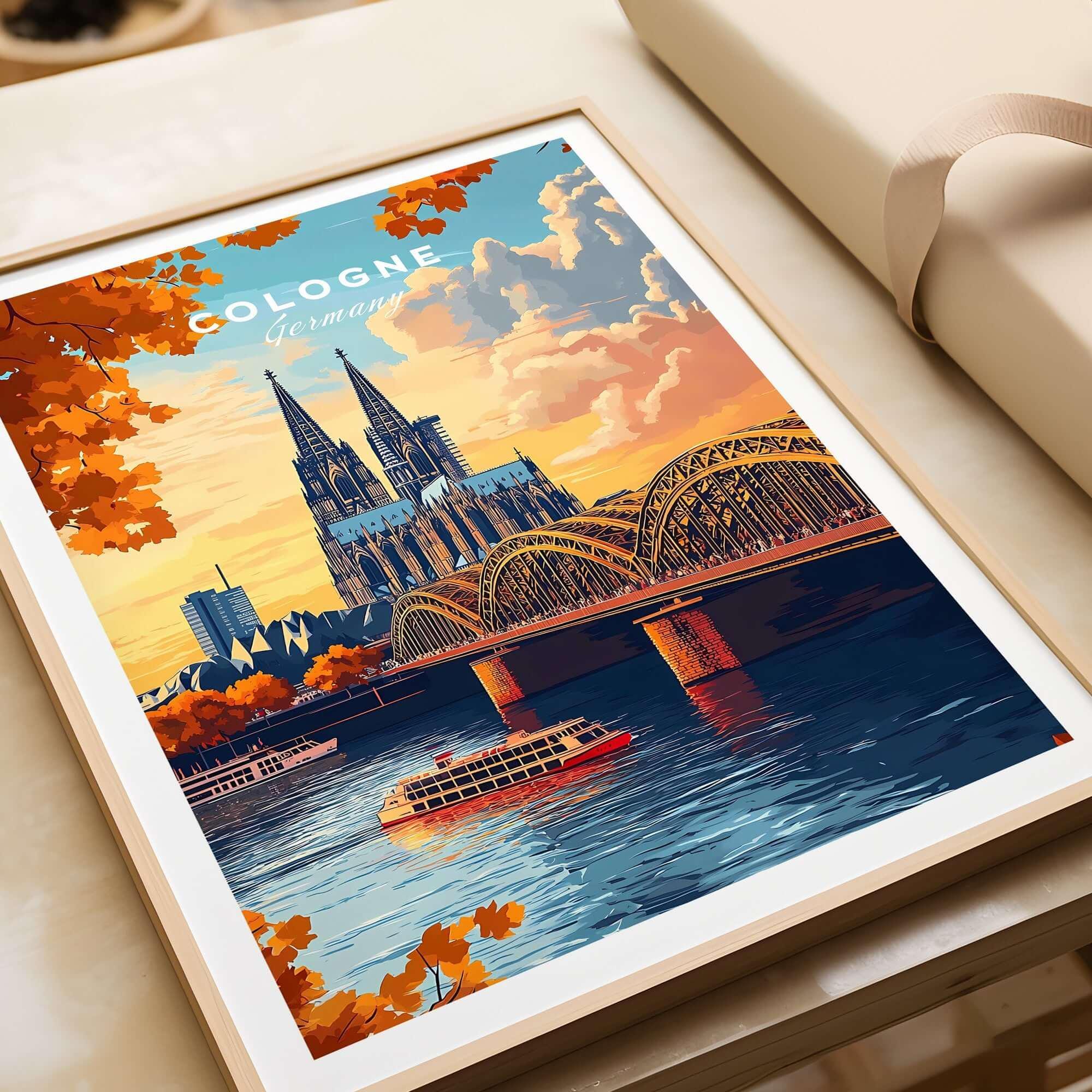 Cologne Wall Art Poster Cologne Travel Print Wall Art Cologne Wall ...