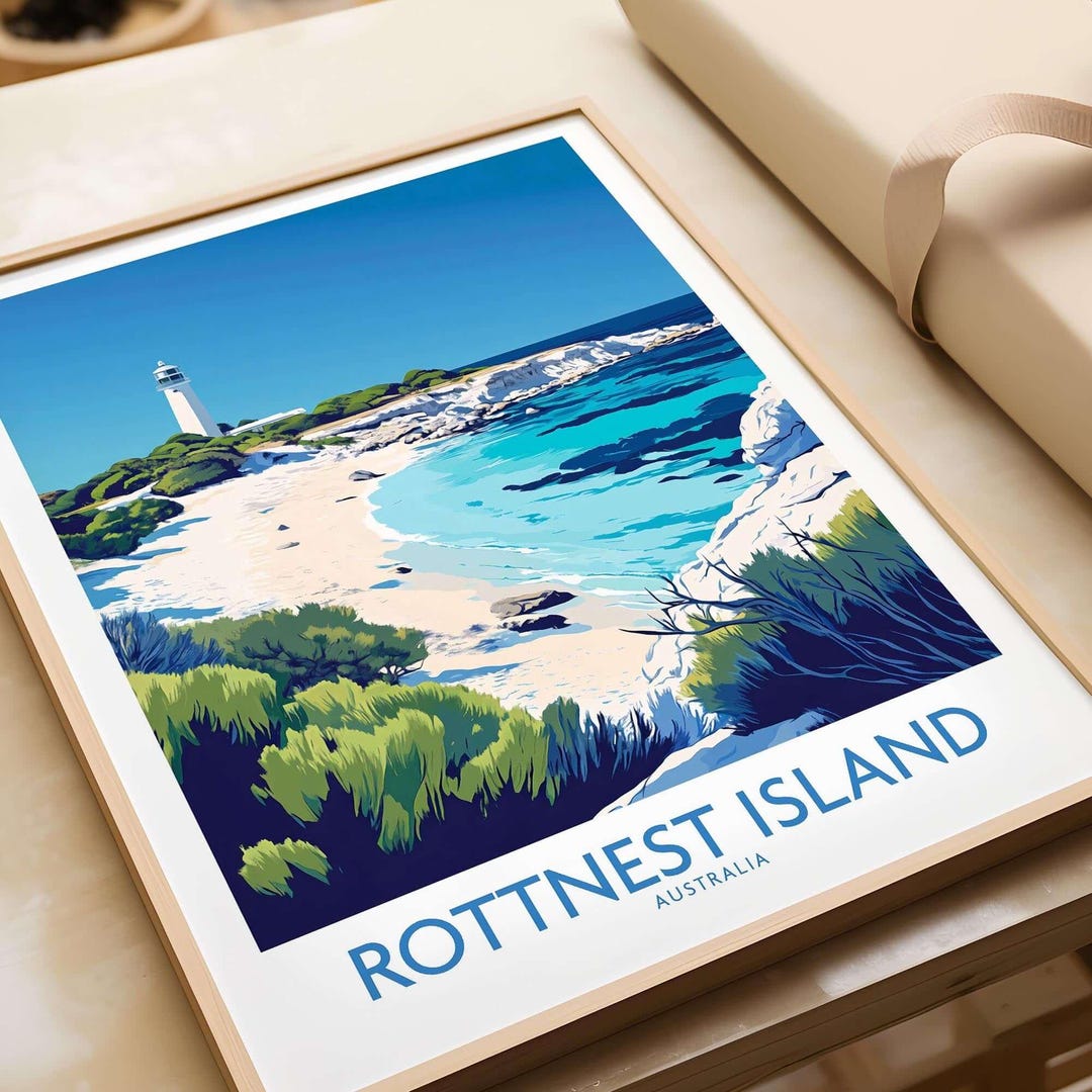 Rottnest Island Travel Poster Rottnest Island Art Print Travel Print ...