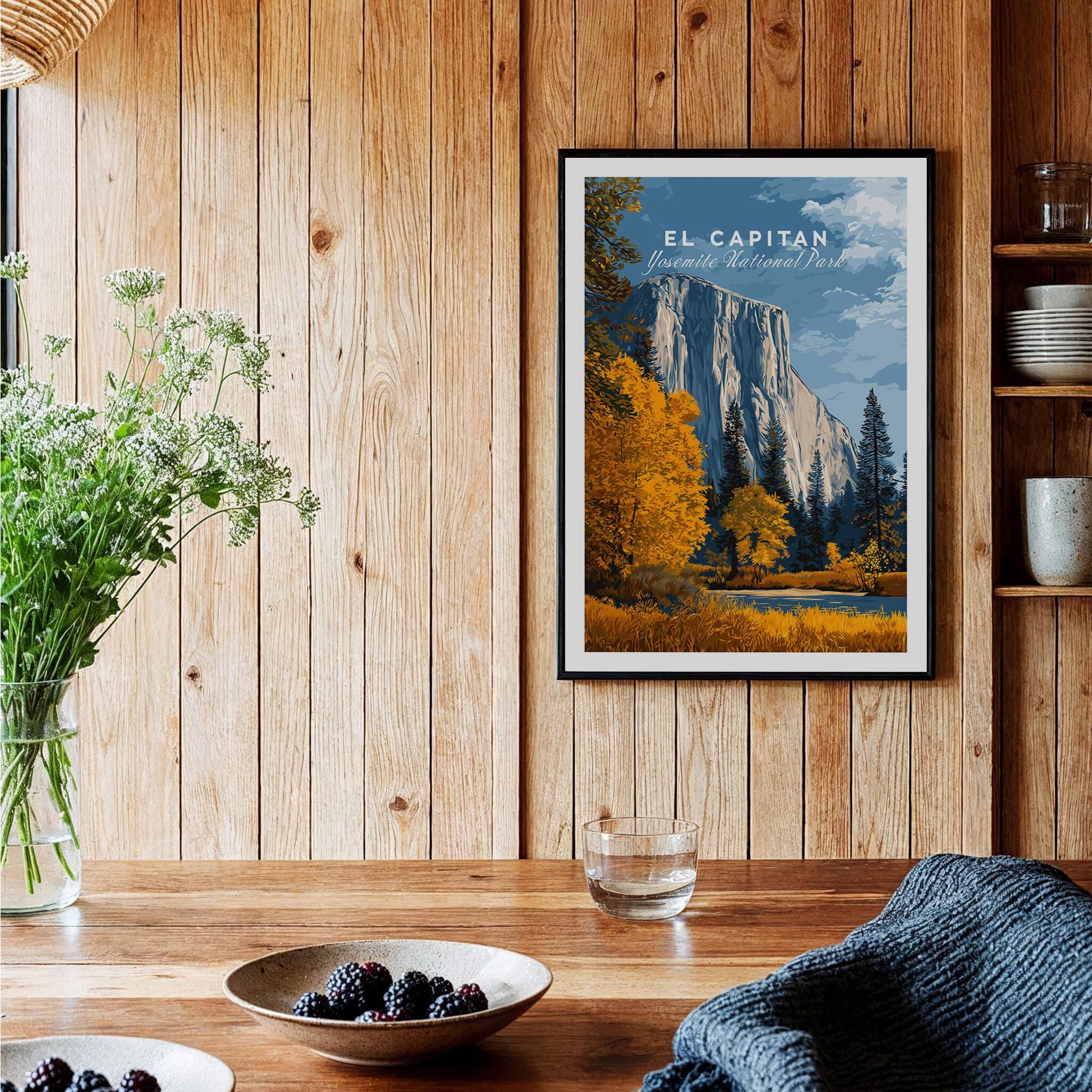Yosemite Wall Art: El Capitan Granite Monolith Yosemite Valley - Framed ...