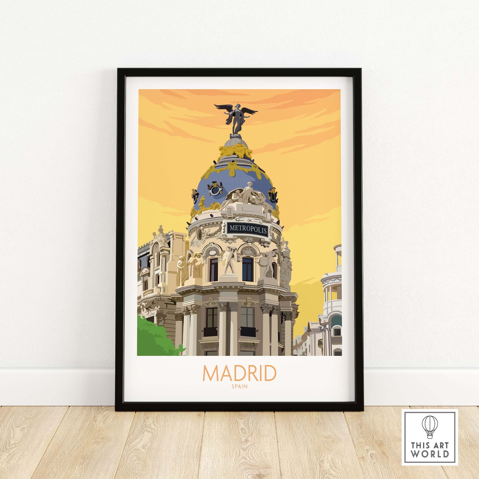 Madrid Print Spain Travel Poster Madrid Wall Art Spanish - Etsy