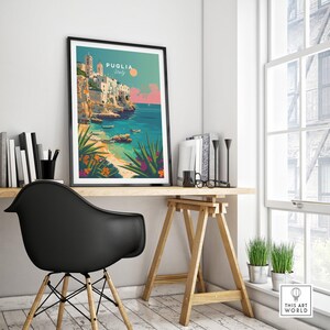 Puglia Poster Print Apulia Travel Poster Puglia Artwork Poster Gift ...