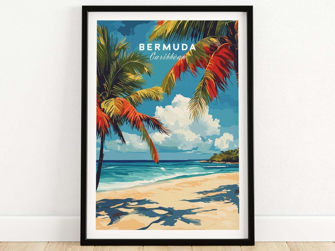 Bermuda Print - Beach Poster Bermuda Art Print Travel Print | Home ...