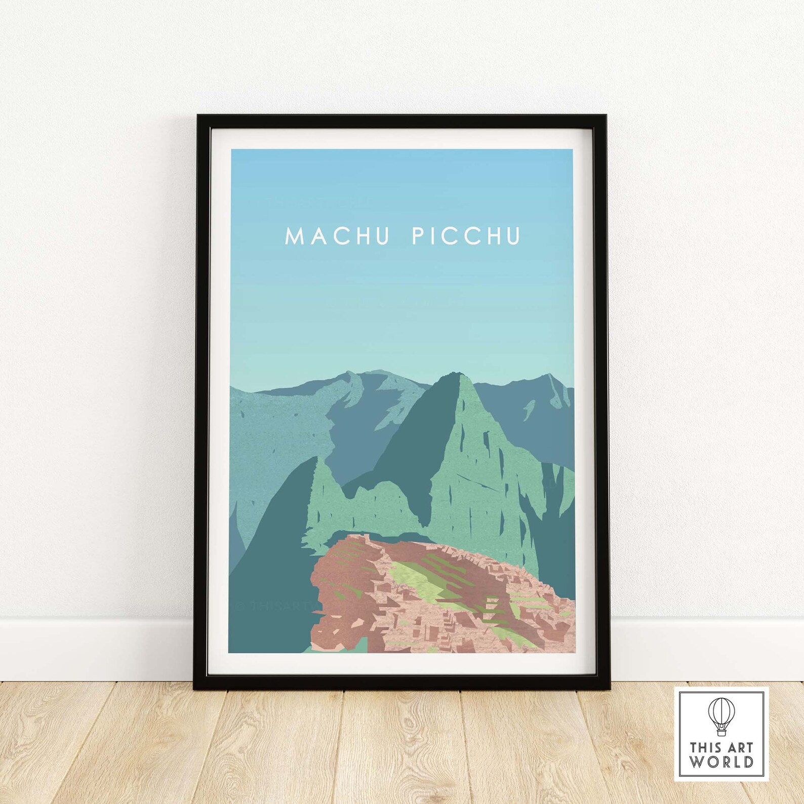 Machu Picchu Poster Print Wall Art Peru Travel Poster Peru - Etsy