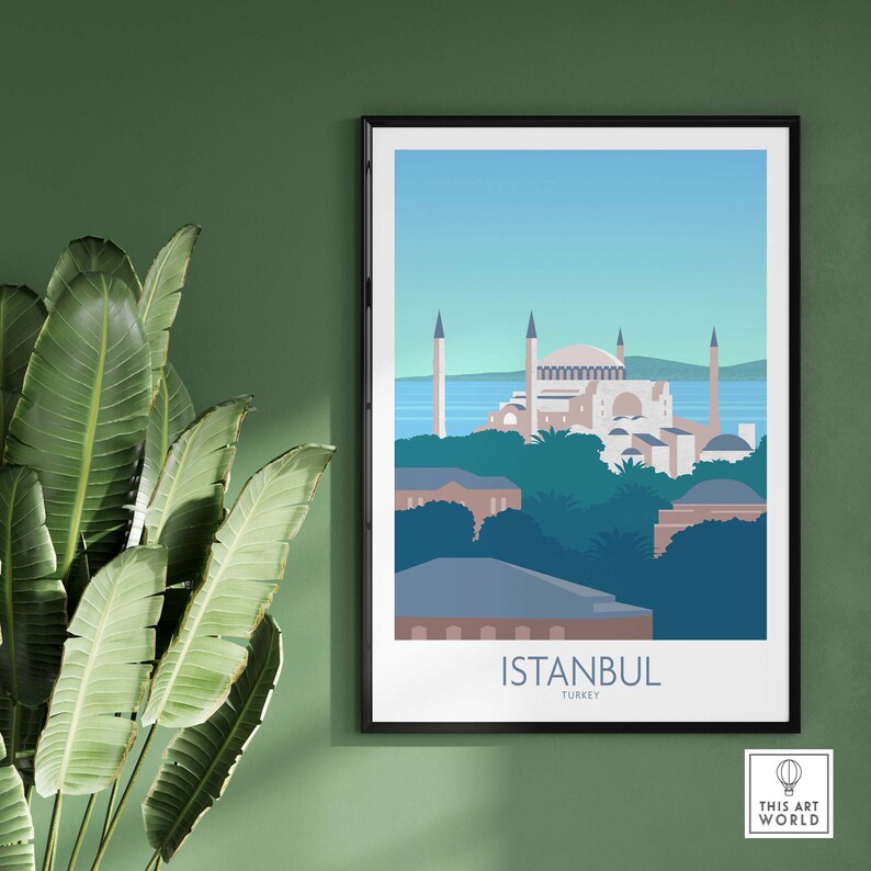 Istanbul Print Istanbul Travel Poster Istanbul Wall Art - Etsy